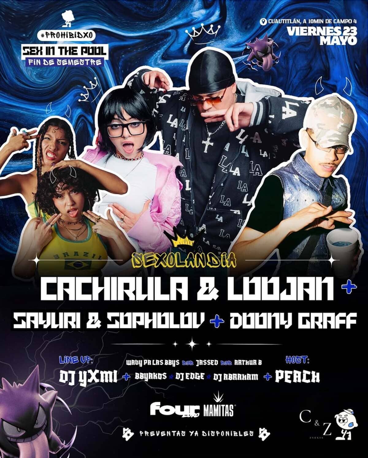 Cachirula, Sayuri y Sopholov en Cuautitlán: precio de boletos y fechas - Sonica