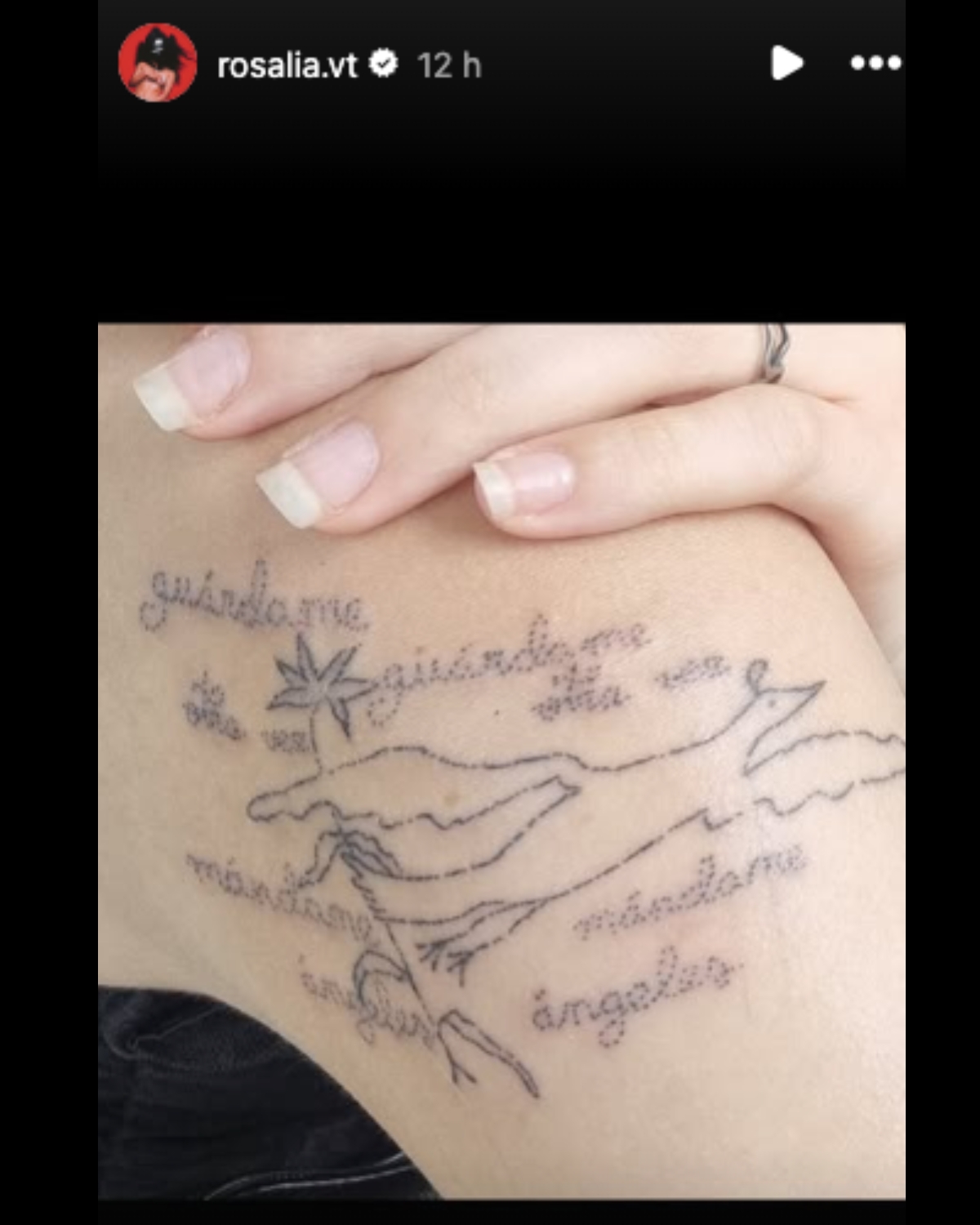 Rosalía comparte un tatuaje de "Como un G", ¿qué significa? - Sonica