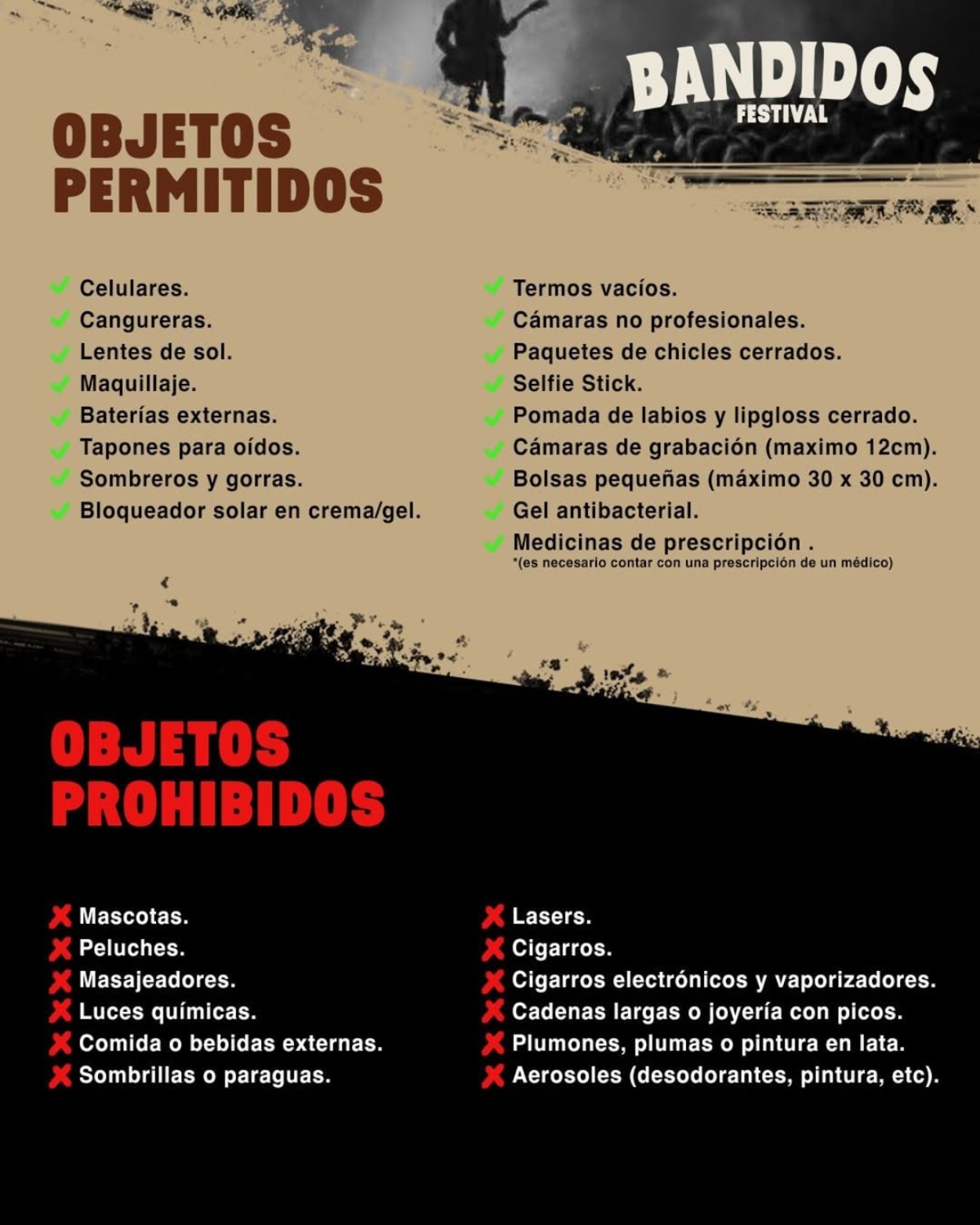 Bandidos Fest: ¿qué sí y qué no puedes ingresar al Parque Fundidora ...