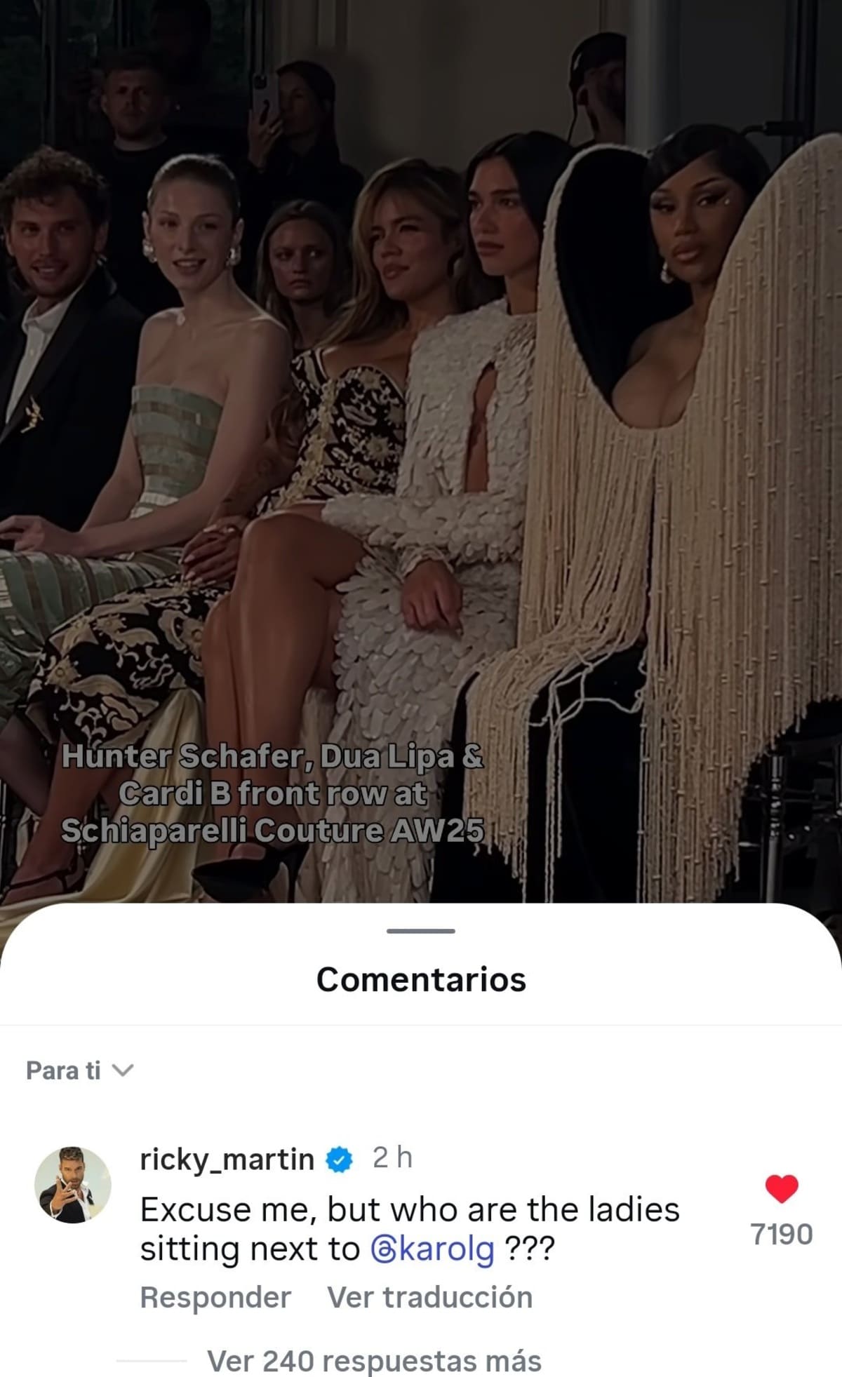 Hacen menos a Karol G en París pero Ricky Martin y Eiza González la ...