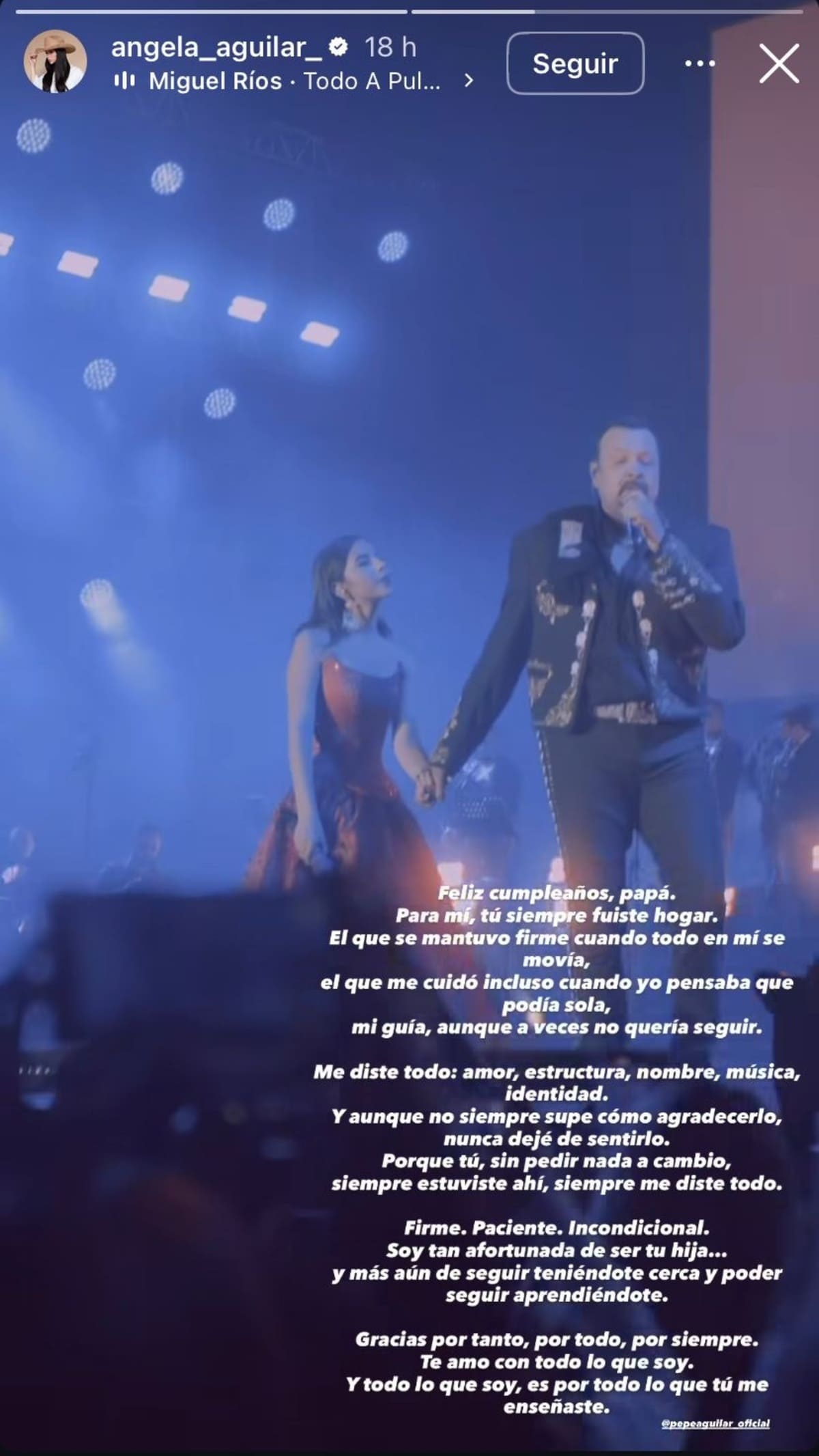 Ángela Aguilar sorprende con tierna felicitación de cumpleaños a Pepe ...